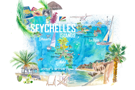 Seychelles Tourist Map