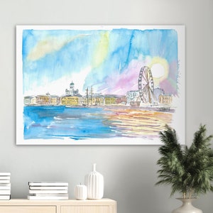 Helsinki Finland Waterfront With Cathedral and Harbour - Limited ...