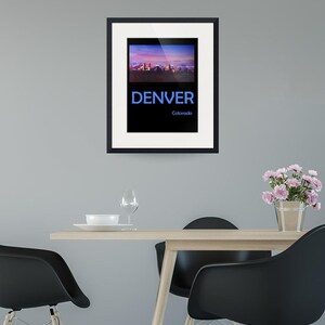 Retro Travel Poster Denver Colorado - Fine Art Print - Etsy