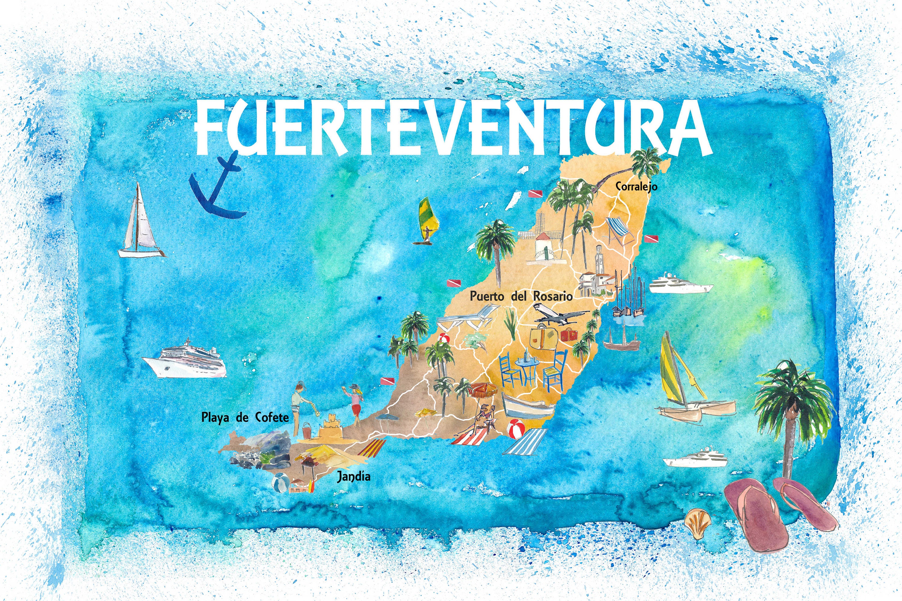 Fuerteventura Map Sotavento, Northshore And Co: The Best Windsurfing