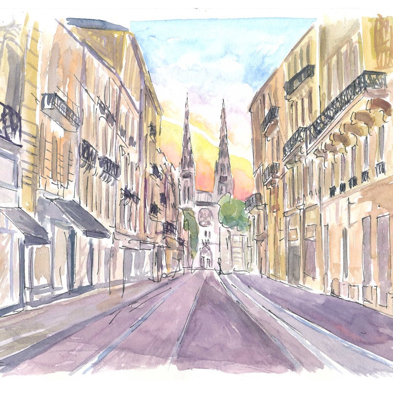 Street Scene at Sunrise - Etsy UK