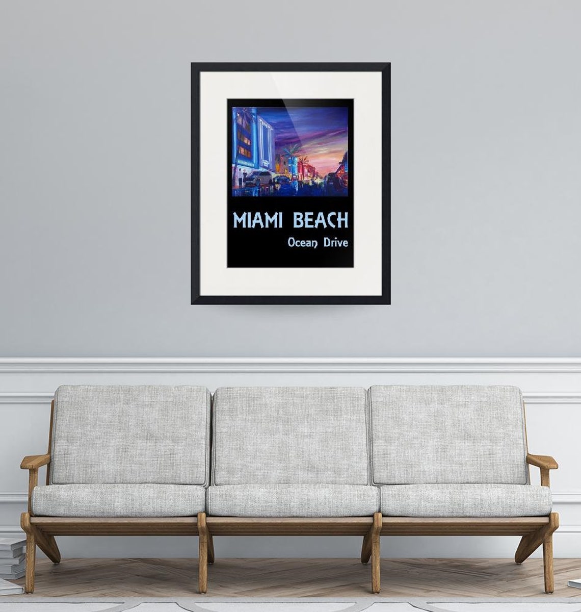 Miami Beach Ocean Drive Retro Poster South Beach Limited - Etsy