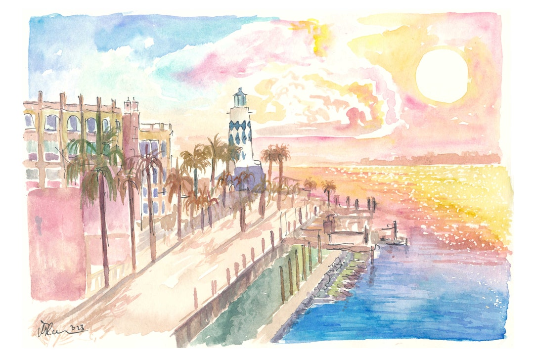 Marvellous Destin Florida Harborwalk View With Lighthouse and Sunset ...