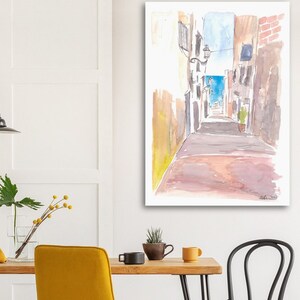 Altea Spain Narrow Alley With Sea on Costa Blanca - Limited Edition ...