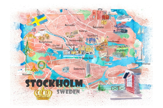 Map Showing Stockholm Sweden Provinces Map Map Of Sweden Provinces