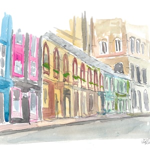 Edinburgh Scotland Street Scene With Shops - Limited Edition Fine Art ...