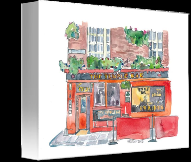 Ireland Dublin the Temple Bar Street Scene - Limited Edition Fine Art ...