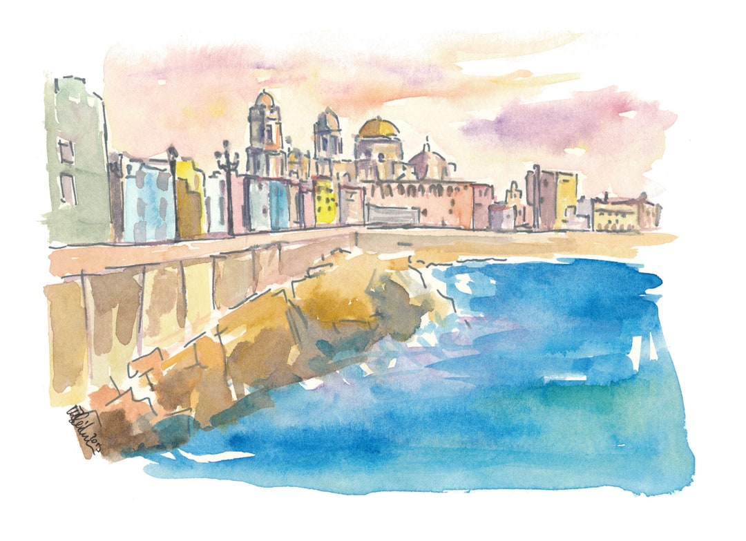 Cadiz Costa De La Luz Waterfront - Limited Edition Fine Art Print ...
