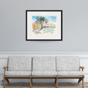 Life is Better in Flip Flops Caribbean Beach Scene - Limited Edition ...