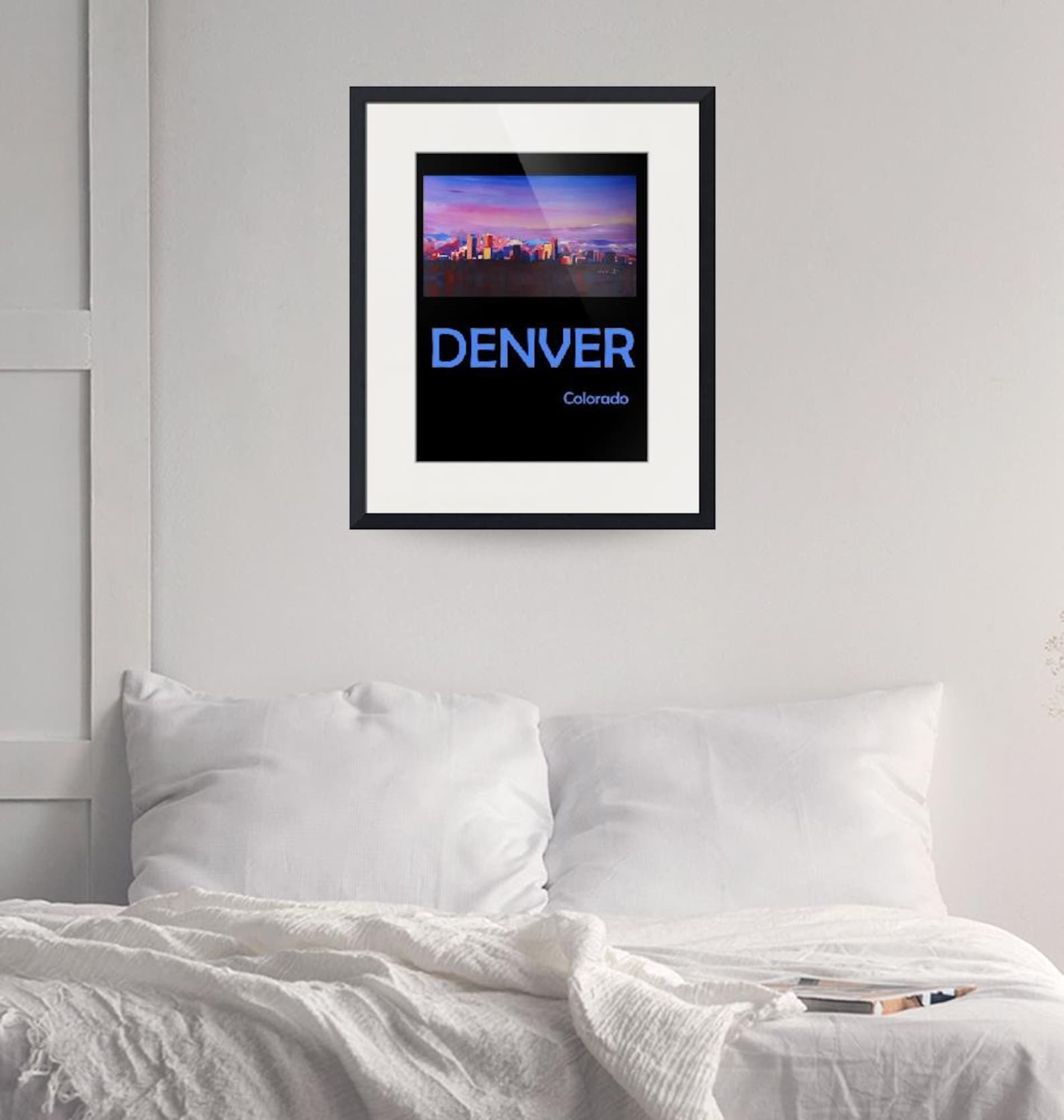 Retro Travel Poster Denver Colorado - Fine Art Print - Etsy