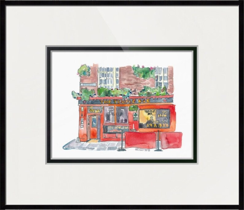 Ireland Dublin the Temple Bar Street Scene - Limited Edition Fine Art ...