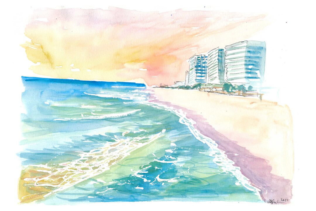 Cancun Mexico Beach Dreams Scene - Limited Edition Fine Art Print ...