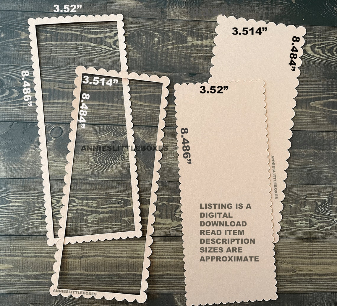 Scallop Edge Frames Slimline Size - Etsy