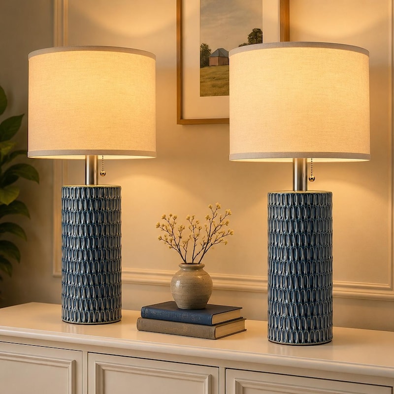 Beige Ceramic Table Lamp - Etsy