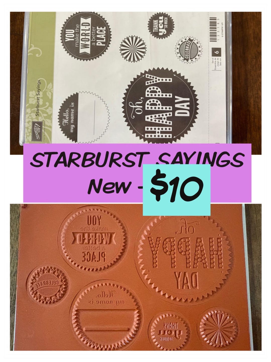 STARBURST SAYINGS - NEW Rubber Stamp Set - Etsy