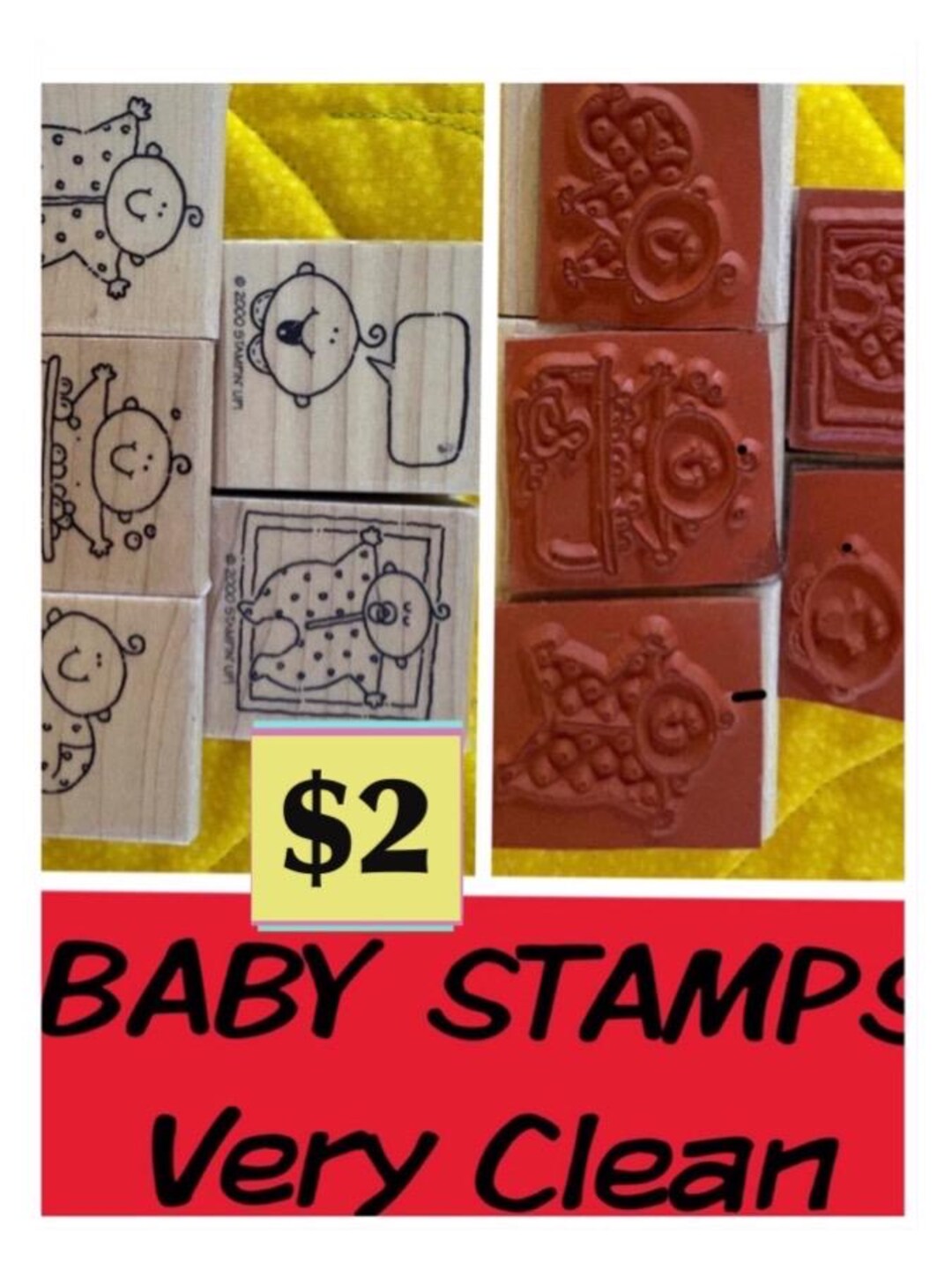 BABY STAMPS - Vintage (partial) Wood Stamp Set - Etsy