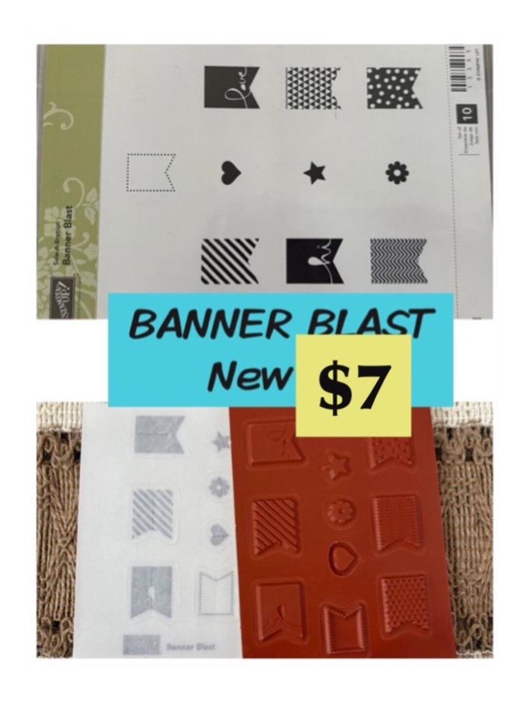BANNER BLAST - NEW Rubber Stamp Set - Etsy