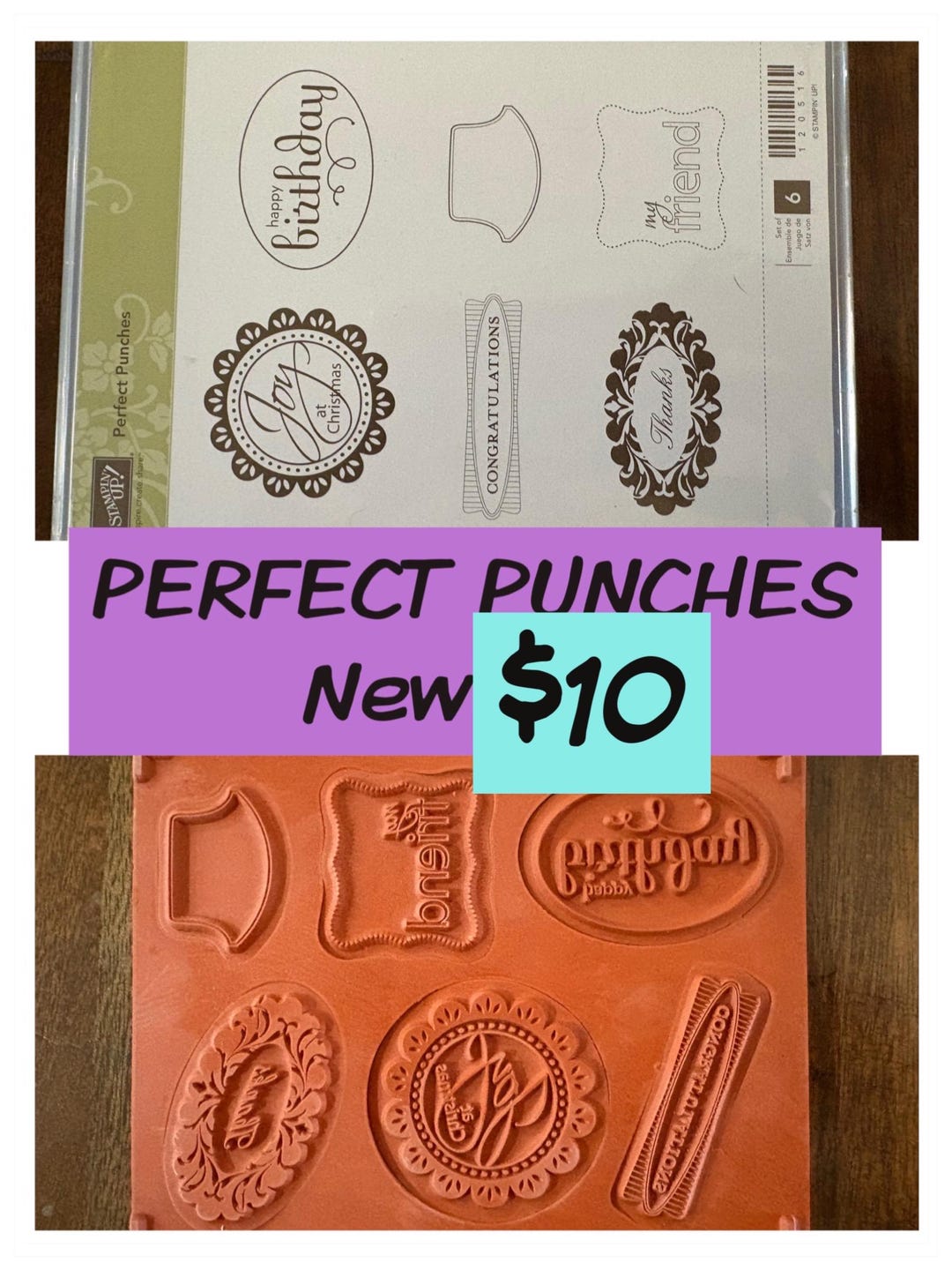 PERFECT PUNCHES - NEW Rubber Stamp Set - Etsy