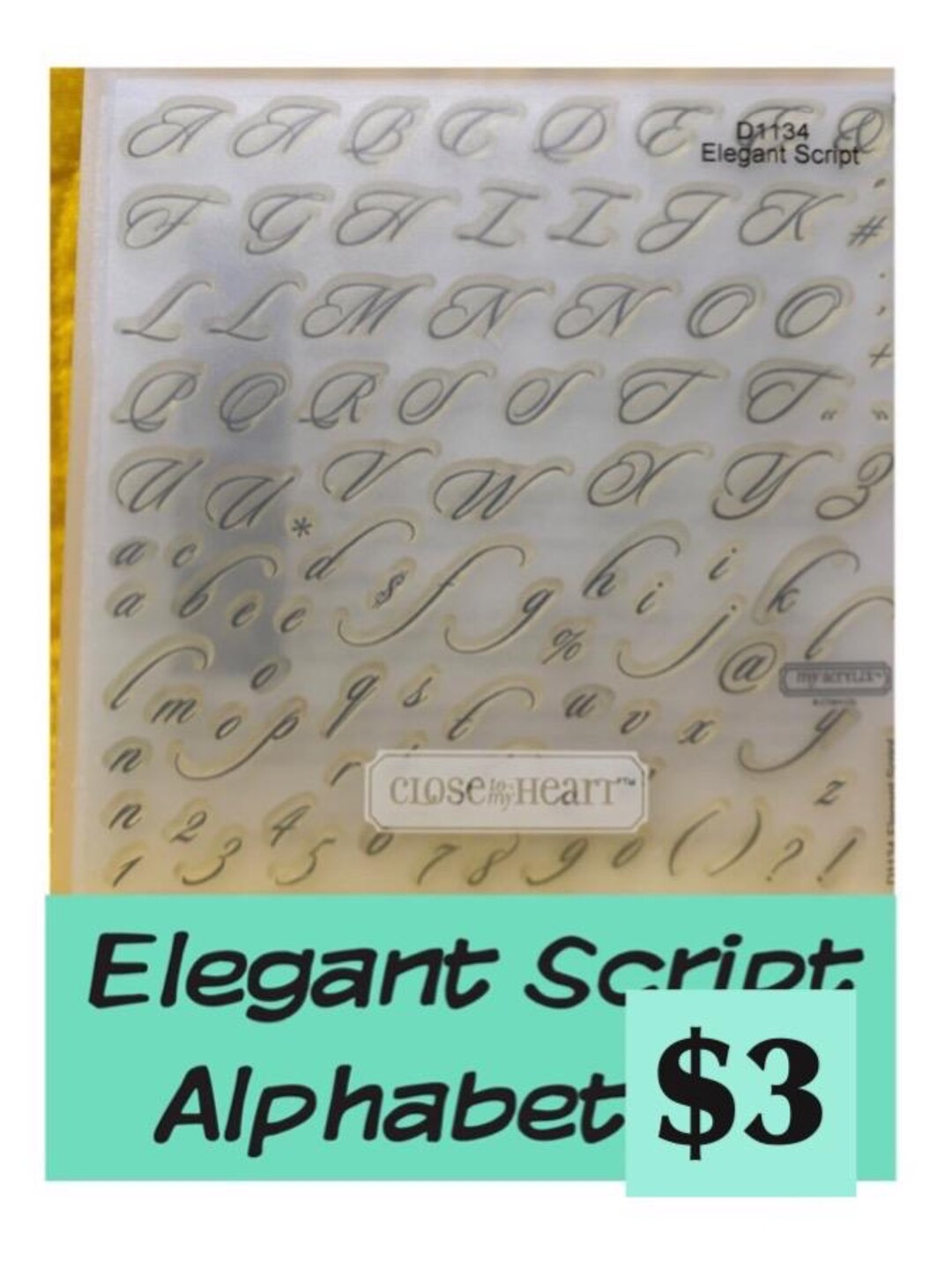 CTMH NEW- Elegant Script- Alphabet Stamp Set - Etsy