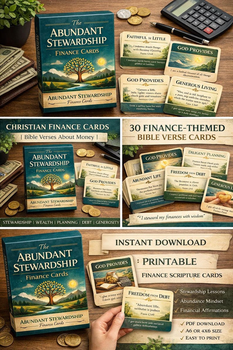 Biblical Wealth Creator Scripture Cards, 12 Financial Abundance Bible ...