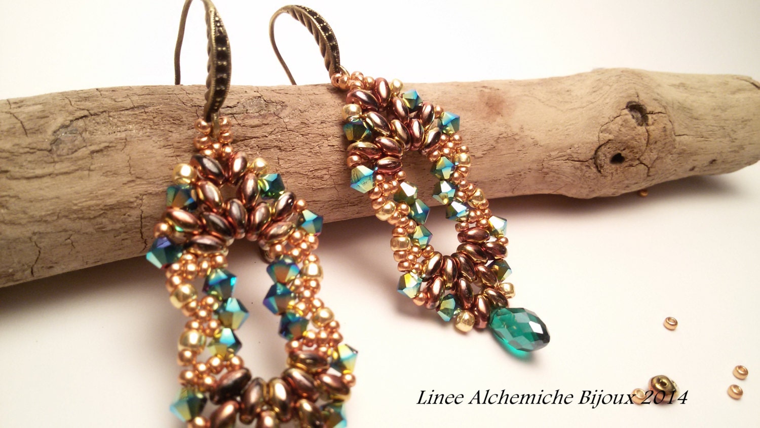Earrings Pattern With Swarovski Bicone - Beads PATTERN Antique Lock ...