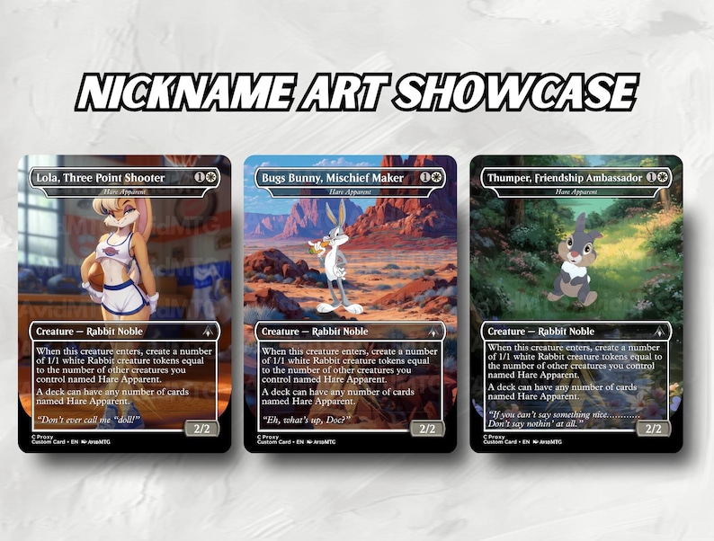 Hare Apparent Sets - Custom Card Bundle - Etsy Australia