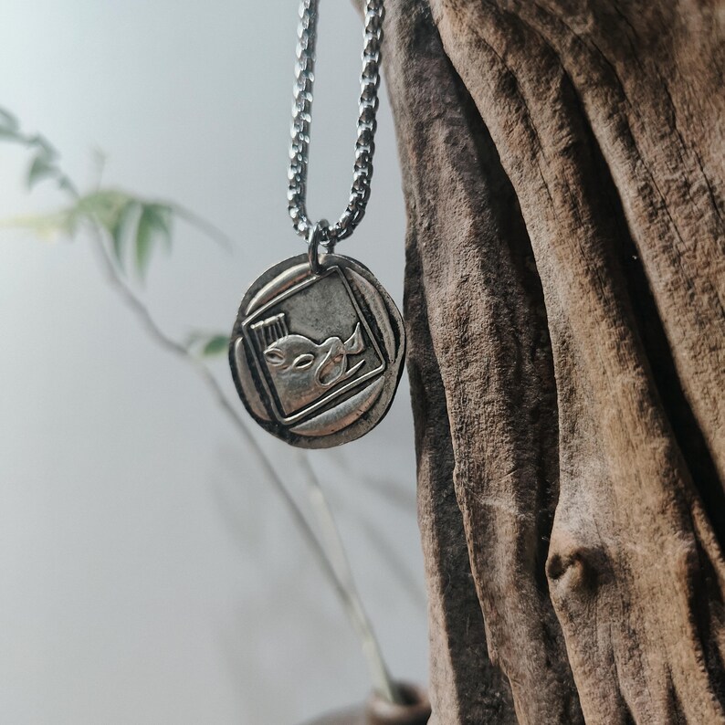 Handmade Ancient Greek Silver Coin Necklace Vintage Cretan Eagle ...