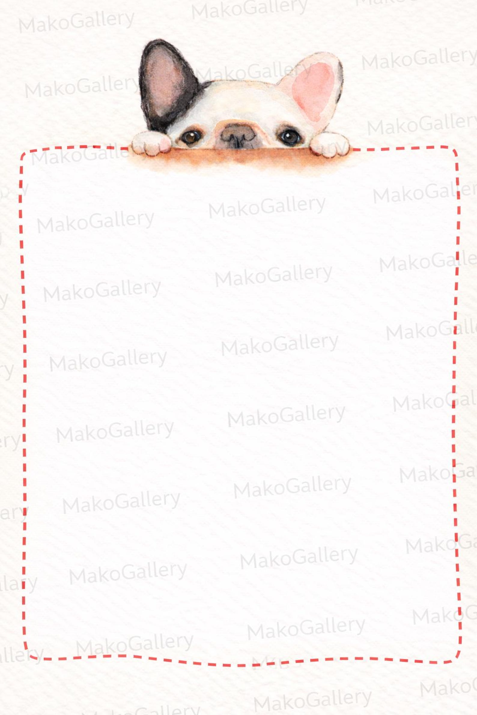 Printable Letter Paper, Dog, Bulldog, Printable Stationery Paper, Note ...