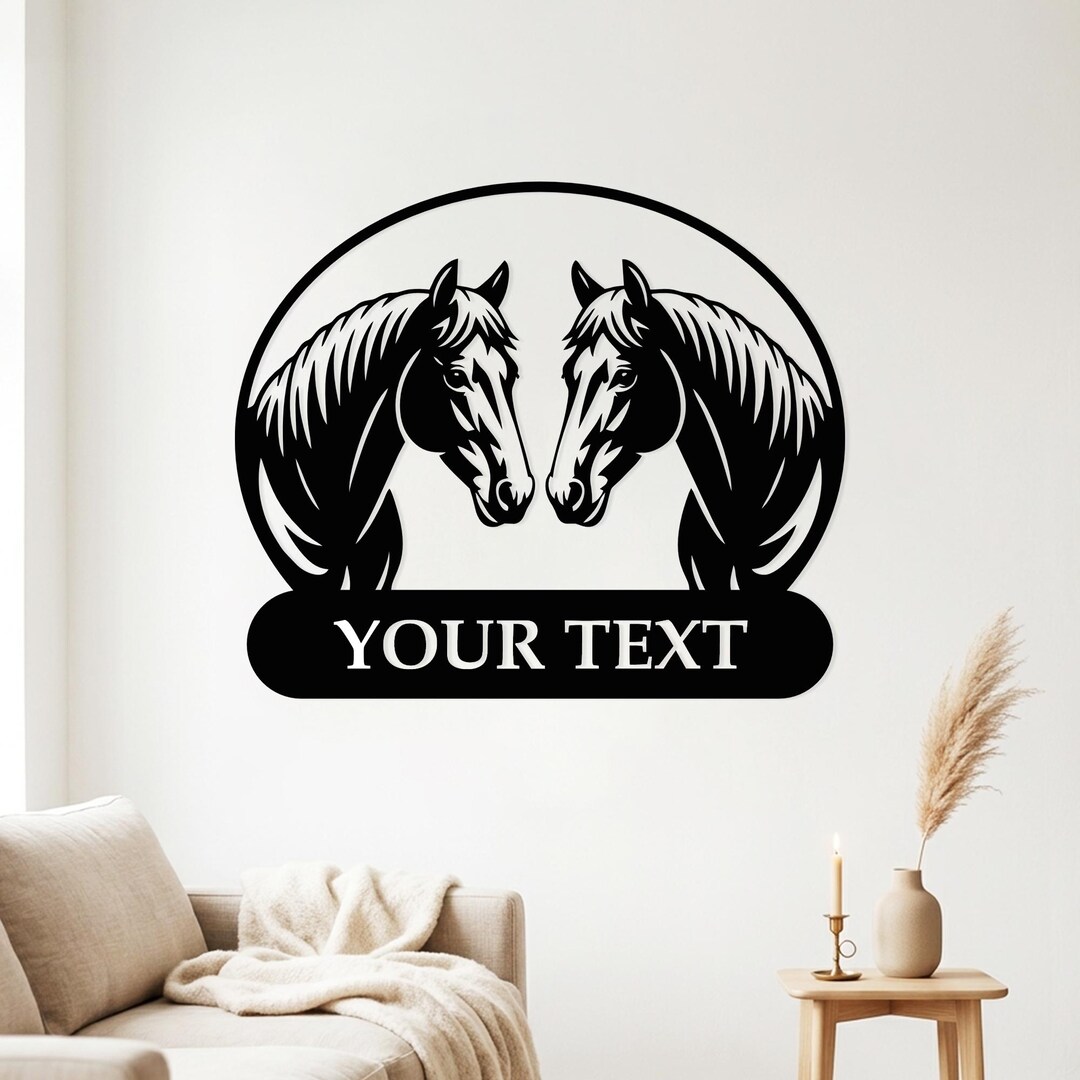 Custom Horse Name Sign SVG DXF | Personalized Horse Stall Sign | Horse ...