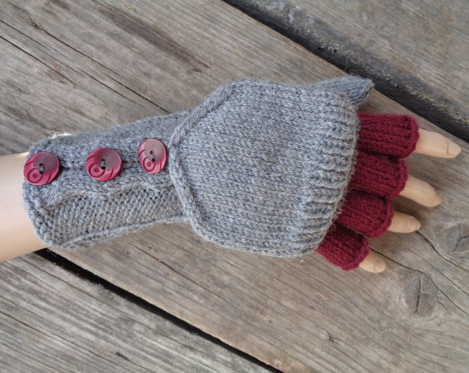 Custom Glittens Convertible Mittens Fingerless Gloves Unisex Two Colors - Etsy Israel