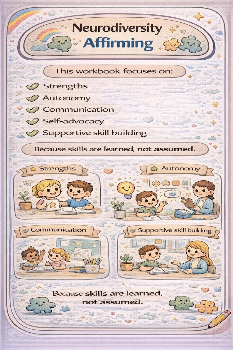 Autism Social Life Skills Workbook Communication Daily Living Printable ...