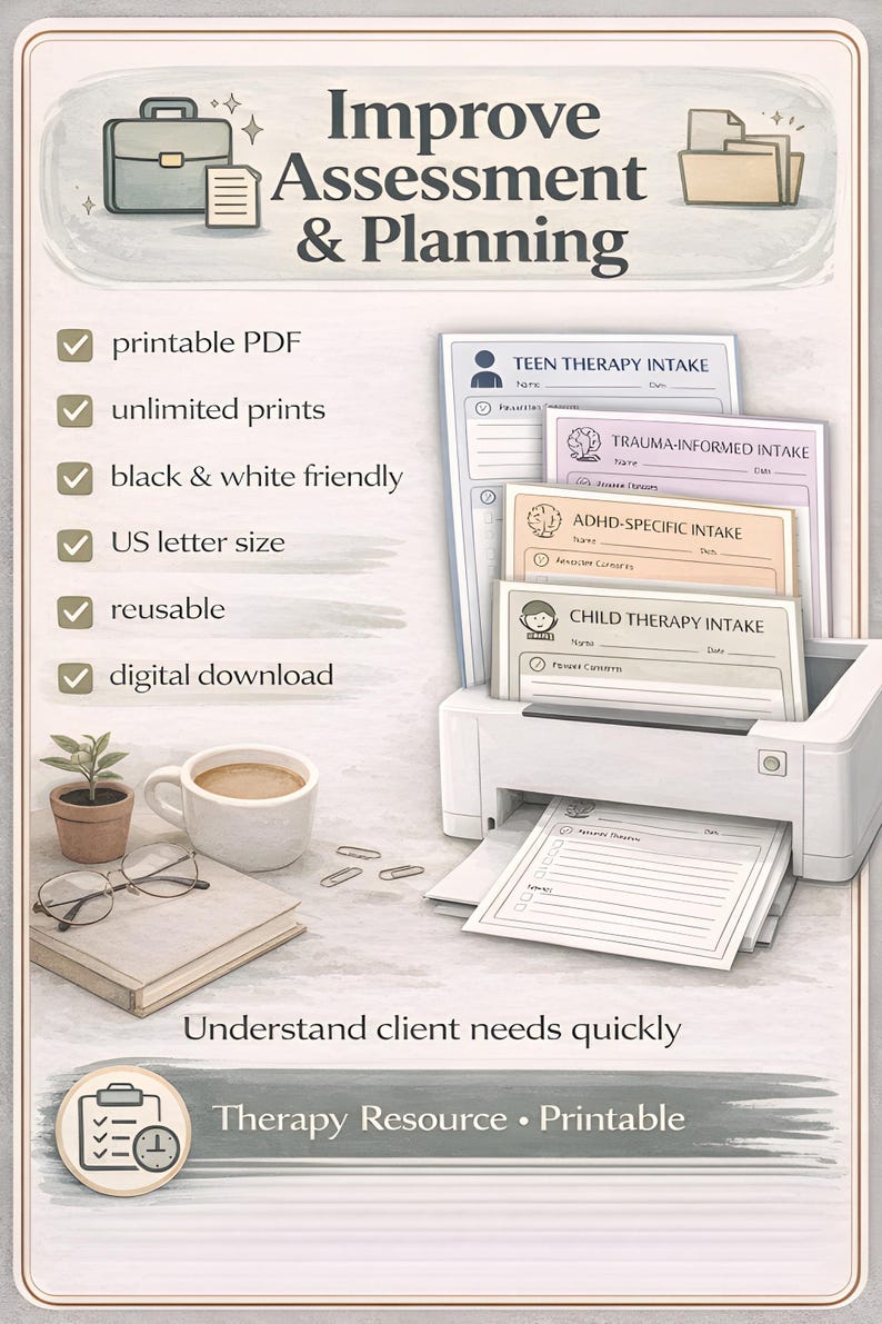 Therapy Intake Forms Bundle, Child Teen Parent Counseling Assessment ...