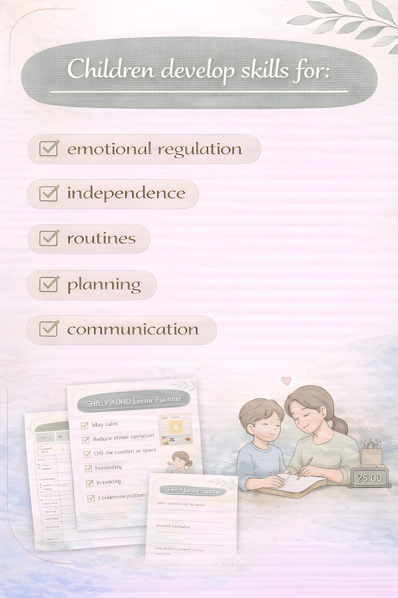ADHD Parent Cheat Sheet Bundle, Emotional Regulation, Routines ...