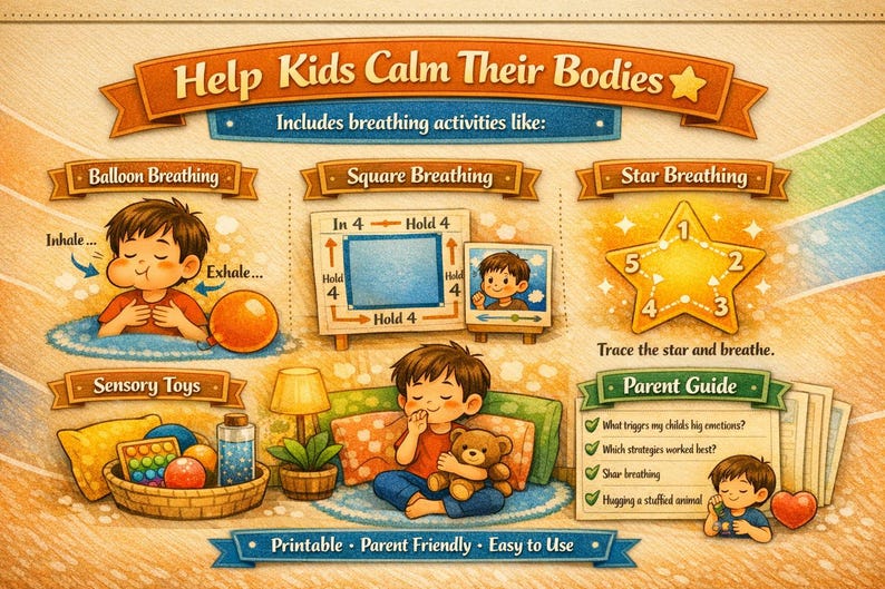 Calm Down Corner Kit Printable, Emotional Regulation Tools, Classroom ...