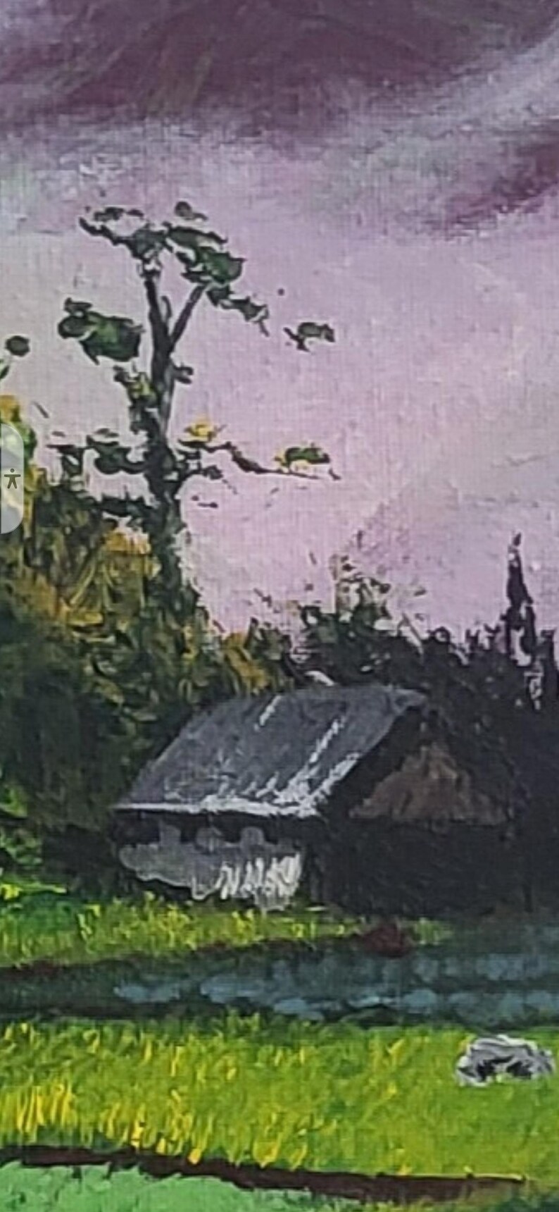 Bridge Beneath the Falls is an Original Vietnamese Village Painting ...
