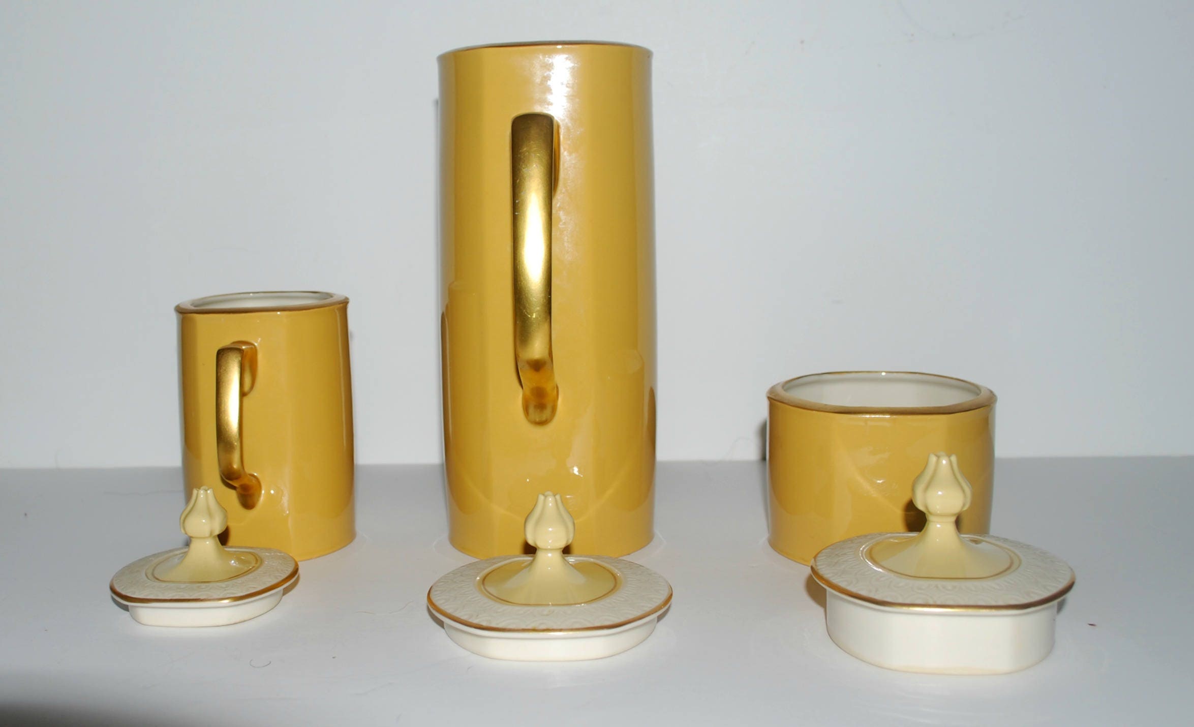 Vintage Franciscan Martinique Coffee Pot Sugar and Creamer With Lids ...