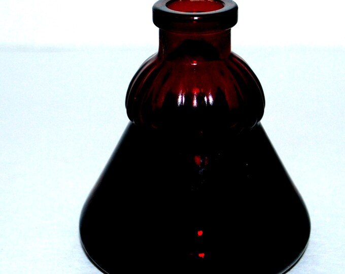 Wheaton Ruby Red Inkwell Red Glass Conical Ink Well - Etsy