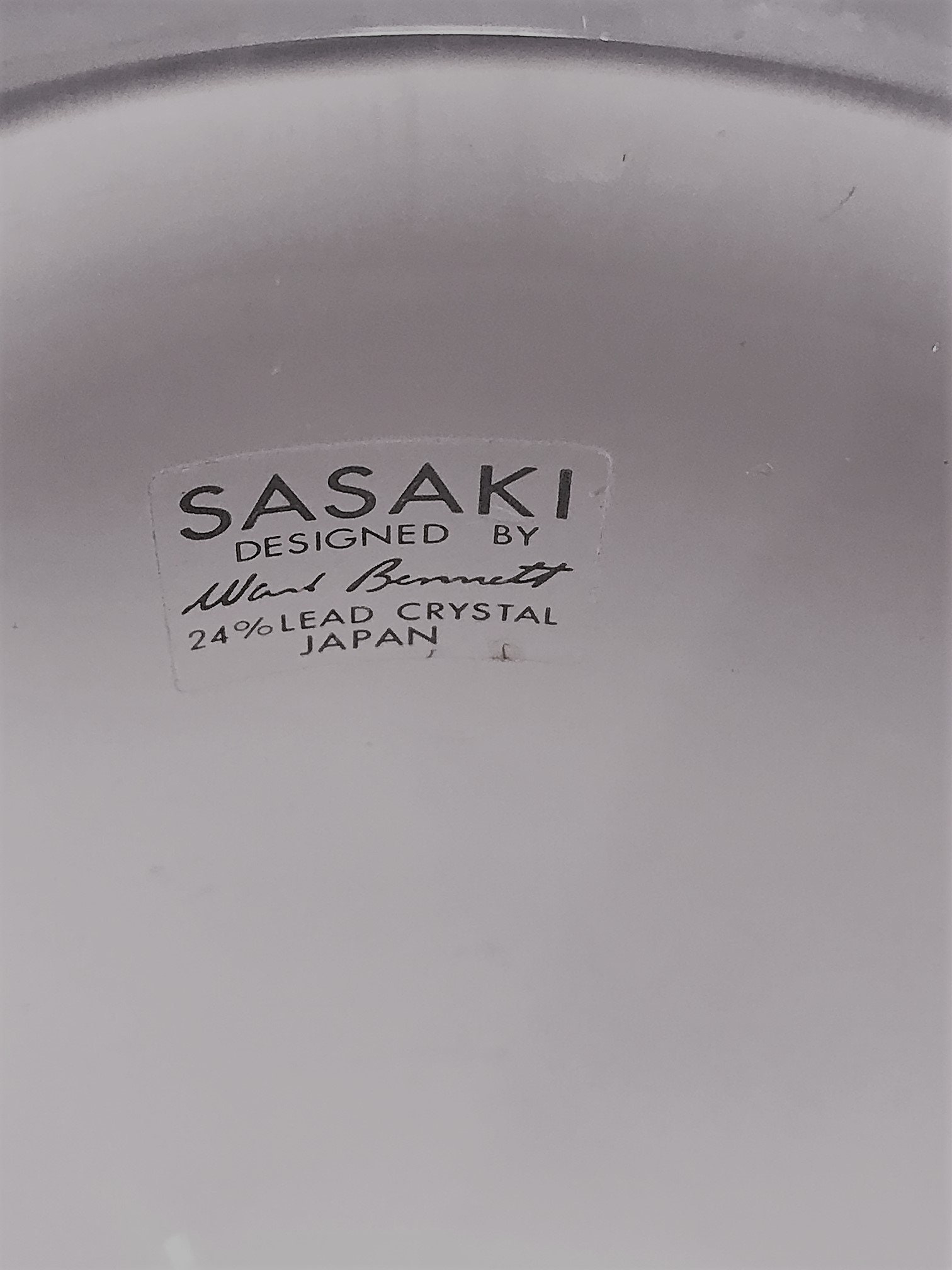 Vintage Sasaki Sengai Japanese Lead Crystal Vase Etched Vase - Etsy