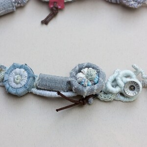 Long Denim Necklace, Recycled Jeans Jewelry, Eco Friendly Textile ...