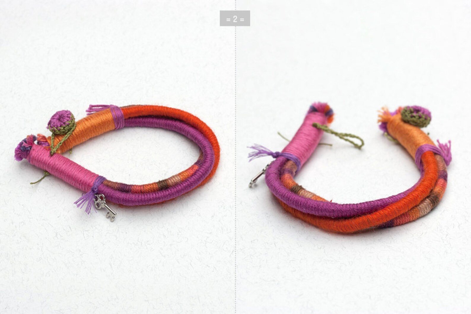 Colorful Bracelet, Friendship Bracelet, Fiber Art Jewelry, Fiber ...