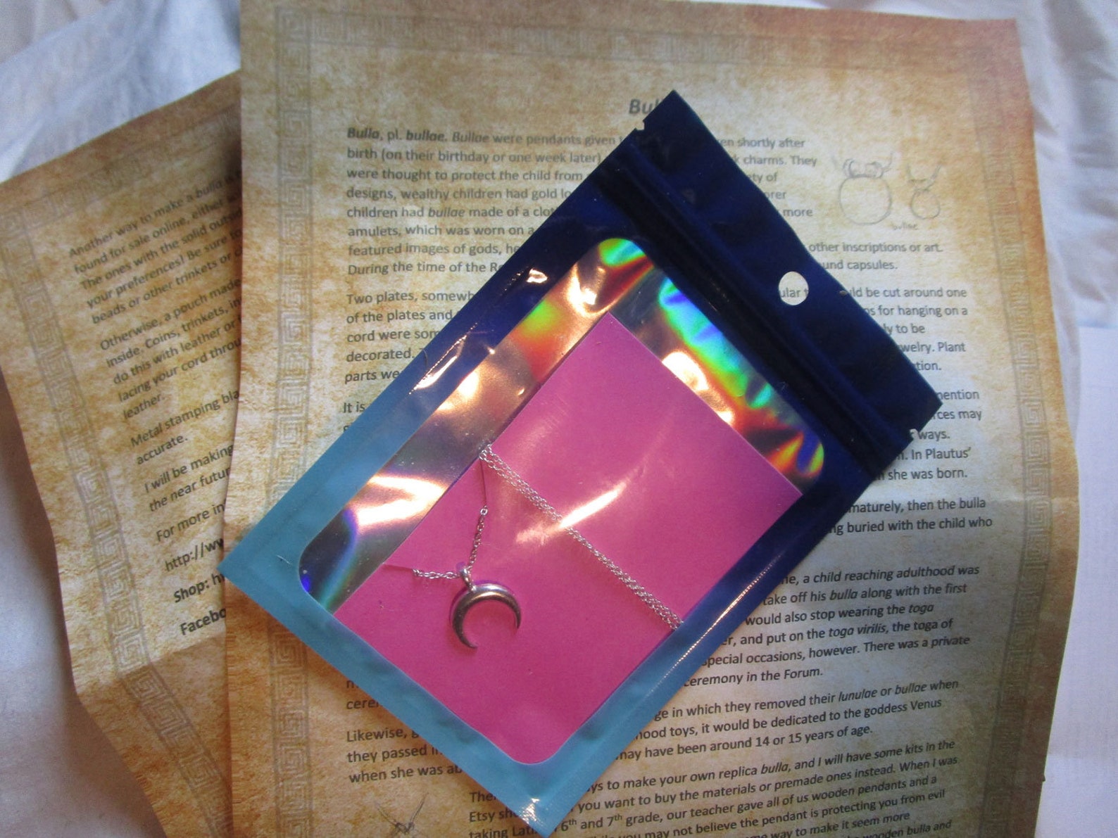 Ancient Roman Lunula/bulla for Costume - Etsy