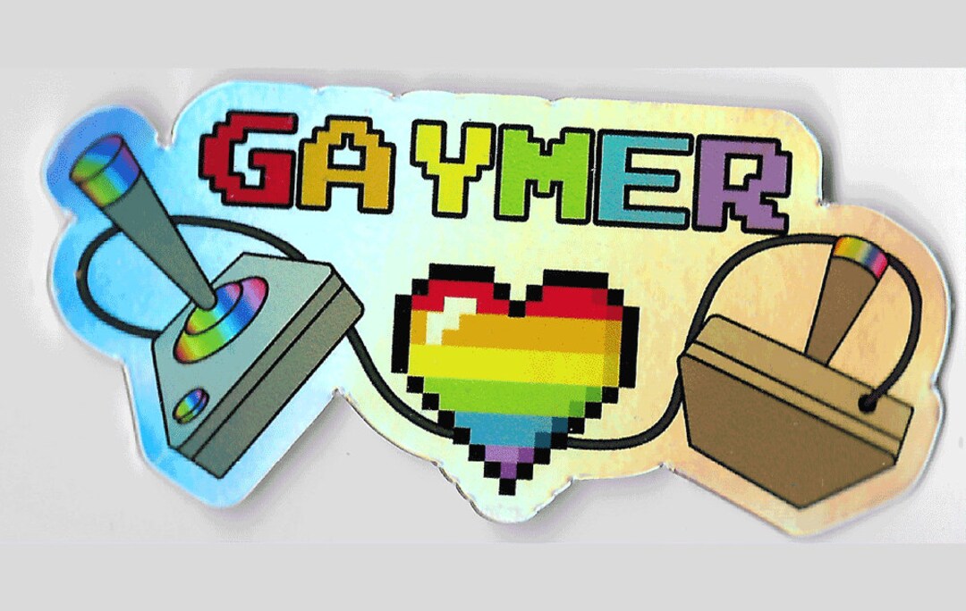 Holographic Die Cut GAYMER Sticker - Etsy
