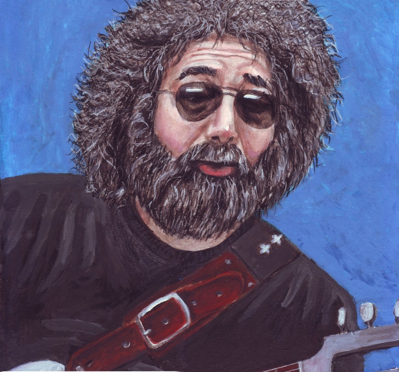 Jerry Garcia Print of Original Watercolor Painting Grateful - Etsy