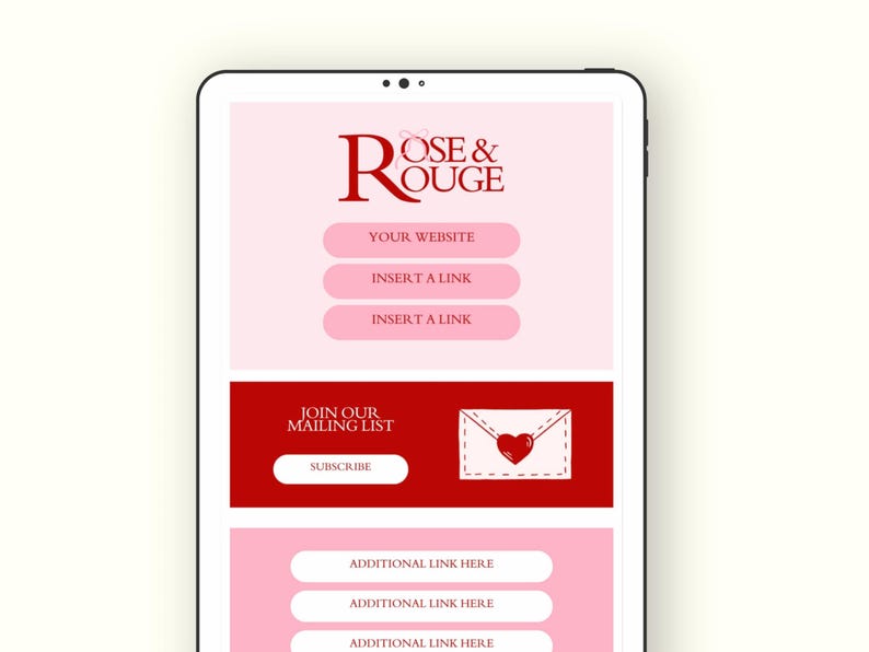 Canva Link in Bio Template Landing Page Website Design, Modern ...