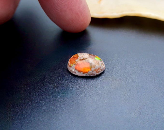 RARE Mexican Jelly Fire Opal Cabochon - 4.00cts - Bright Natural ...
