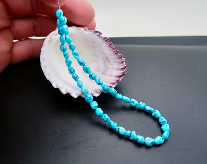 RARE AAAAA Sleeping Beauty Turquoise Untreated Fine Nugget Beads Pyrite ...