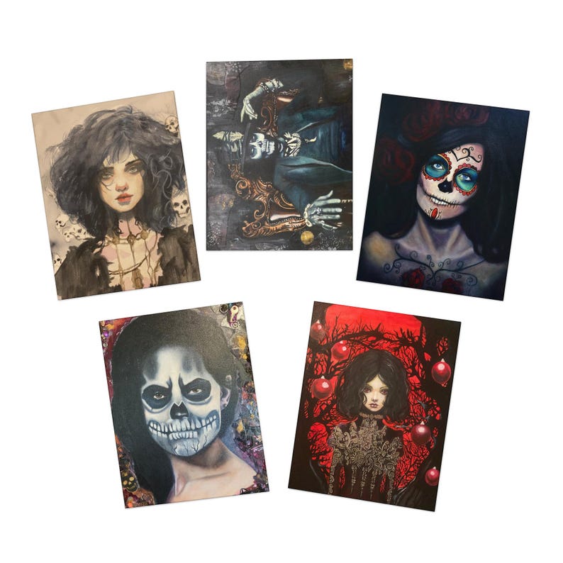 Spooky Greeting Cards Pack Original Art Prints Greeting Cards by Jaime ...