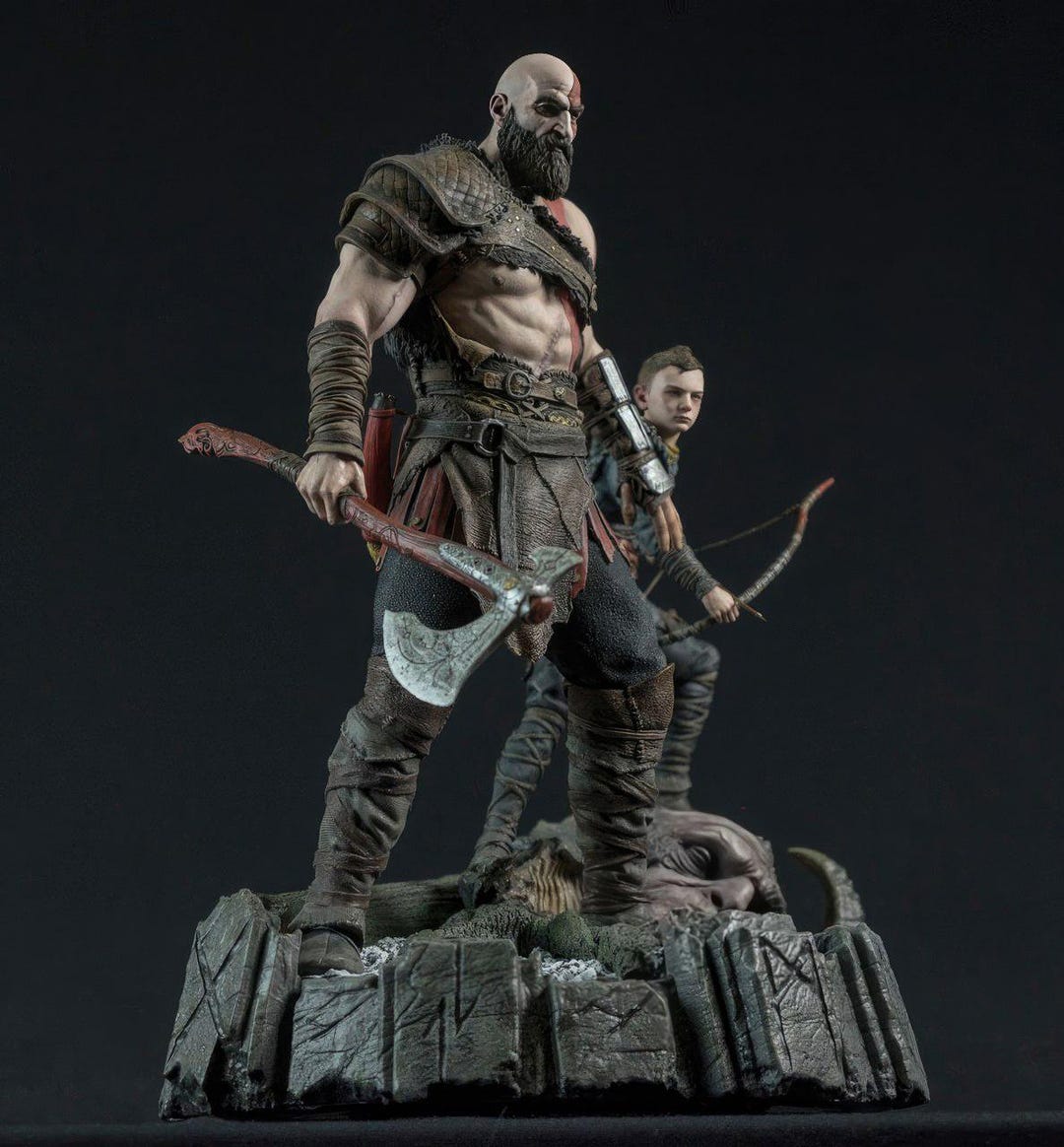 Kratos and Atreus - God of War - STL File- 3D Printable (digital ...