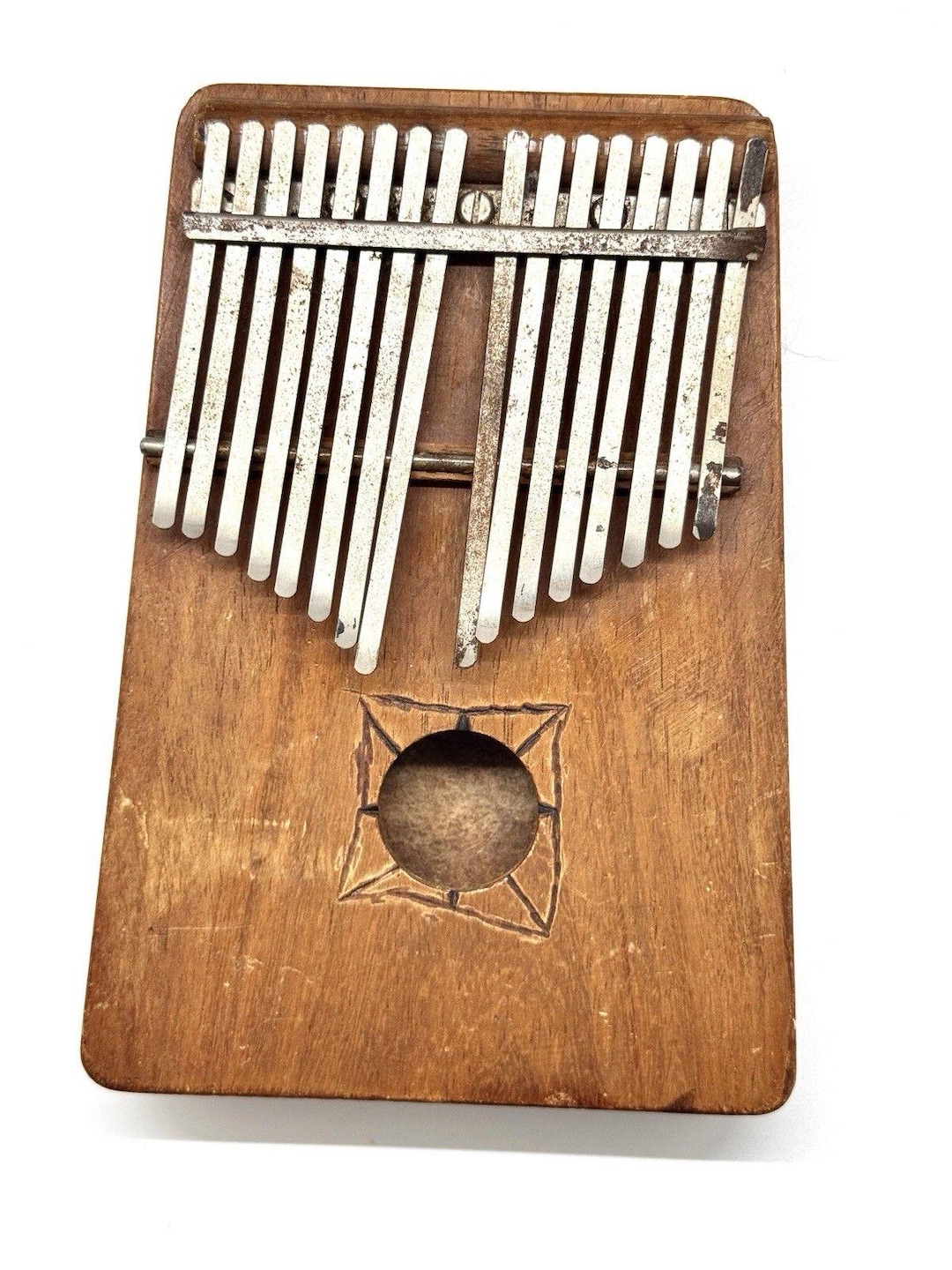 Vintage African Thumb Piano (kalimba / Mbira) Handcrafted Wooden ...