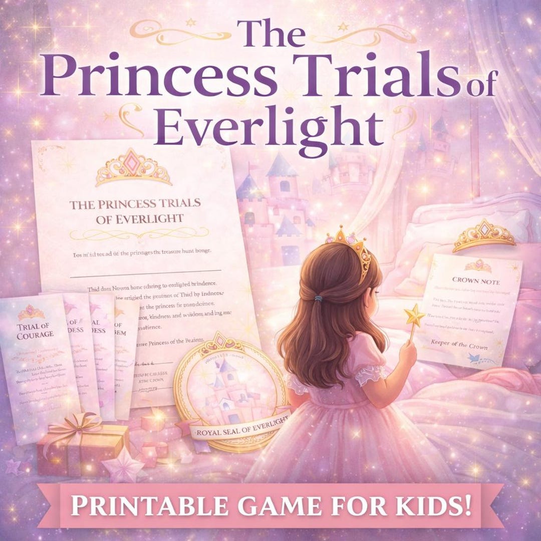 Princess Adventure Hunt for Kids, Printable Birthday Scavenger Hunt ...